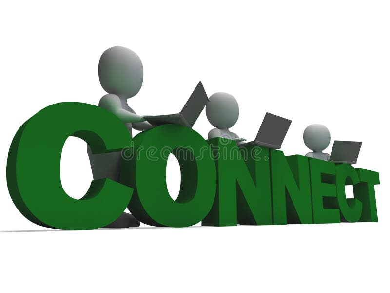 Connect Word Showing World Wide Web Stock Illustration - Illustration ...