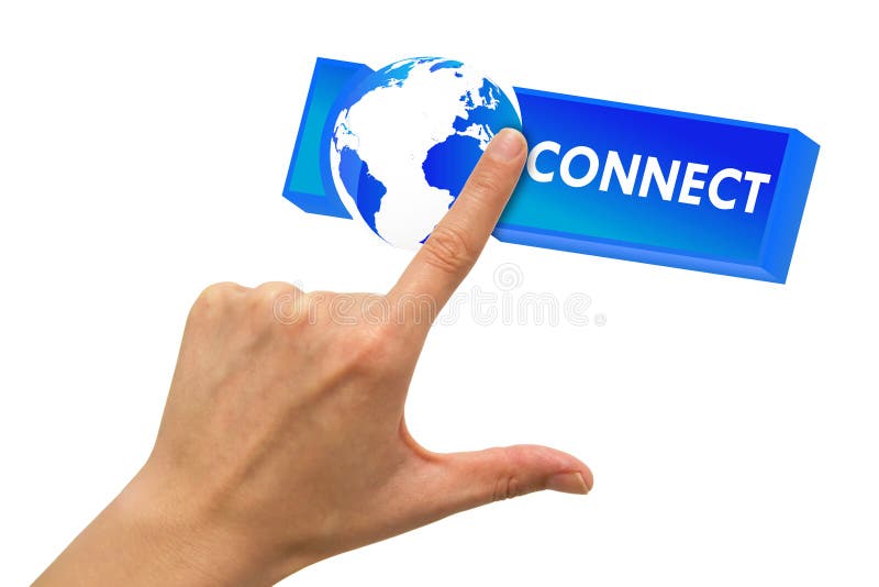 Blue Connect Word Logo Concept Stock Vector - Illustration of design ...