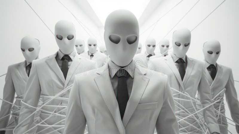 Connected Anonymous People in Minimalistic Superb Clean Image AI ...