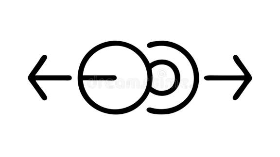 Connected Arrows Icon, Flow Direction Progression, Vector Design ...