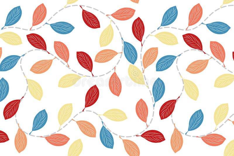 Connected Basil Branches in Pastel Tint Pattern Stock Vector ...