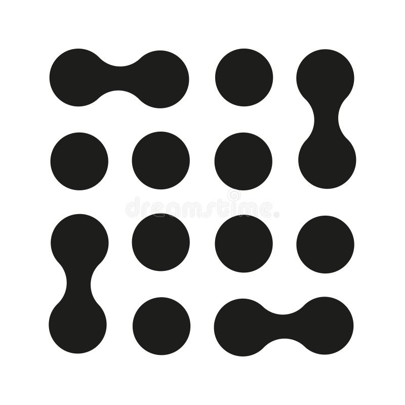 Connected Blobs Metaball Simple Icons Connected Dots Vector Signs Integration Abstract Symbol 2762