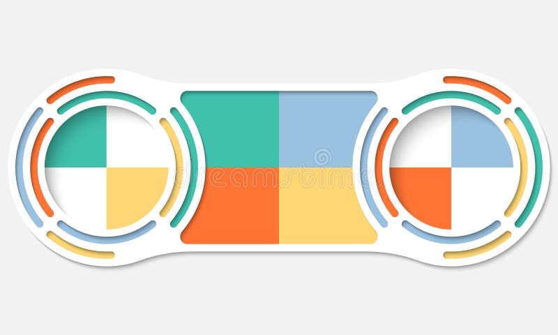 Connected Boxes Isolated on White Stock Illustration - Illustration of ...