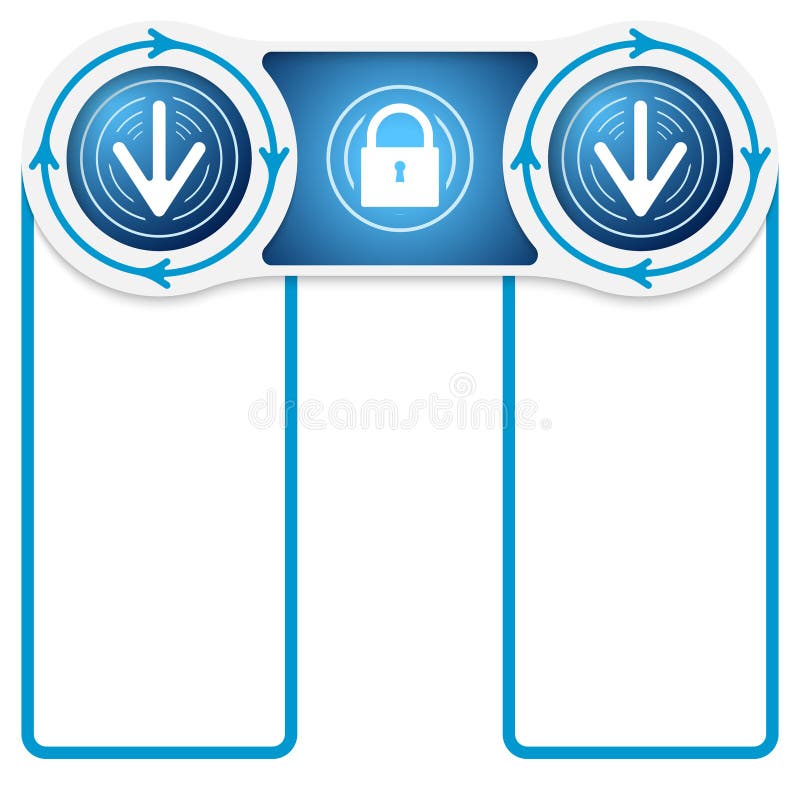 Connected boxes stock illustration. Illustration of padlock - 66761451