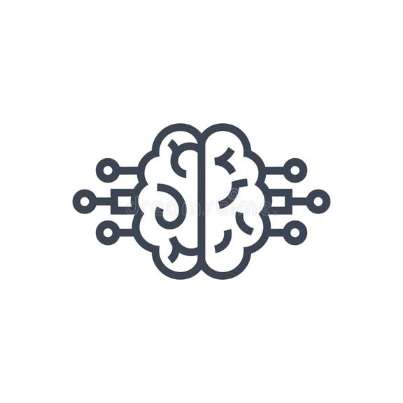 Connected Brain Network Icon Stock Vector - Illustration of connection ...