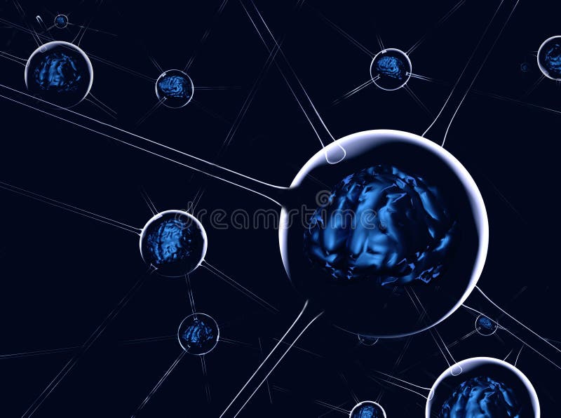Connected brains stock illustration. Illustration of anatomy - 19869037