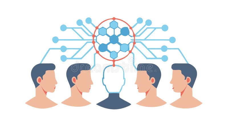 Connected Brains, Collective Intelligence Network, Vector Design Generative AI Stock Vector ...
