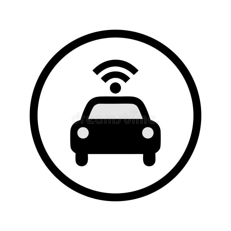 Connected Car Icon, Representing Wireless Communication Stock Vector ...