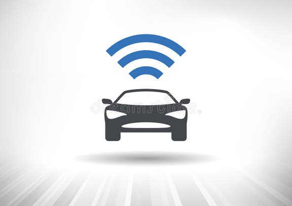 The Connected Car stock vector. Illustration of link - 43633862