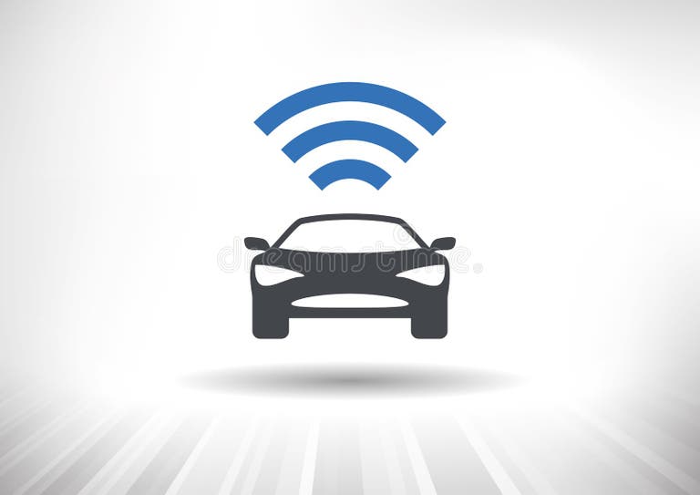 The Connected Car stock vector. Illustration of link - 43633862