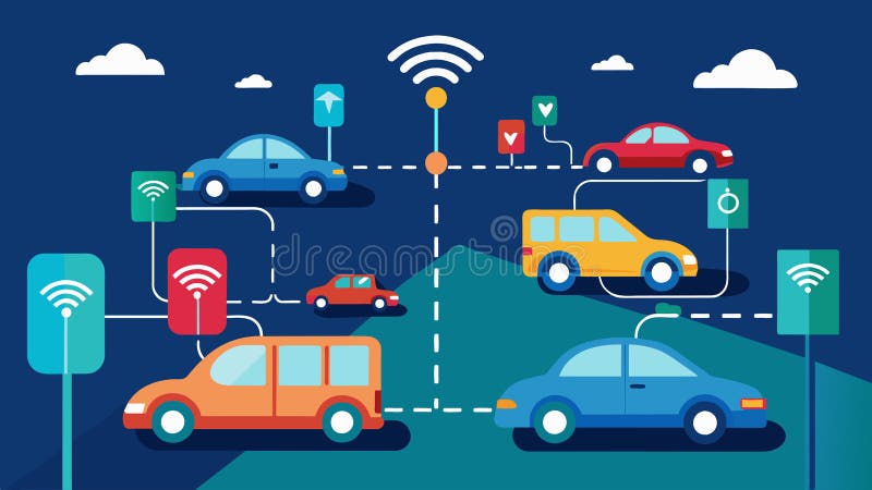 Connected Cars Exchanging Traffic Data with Each Other and Road ...