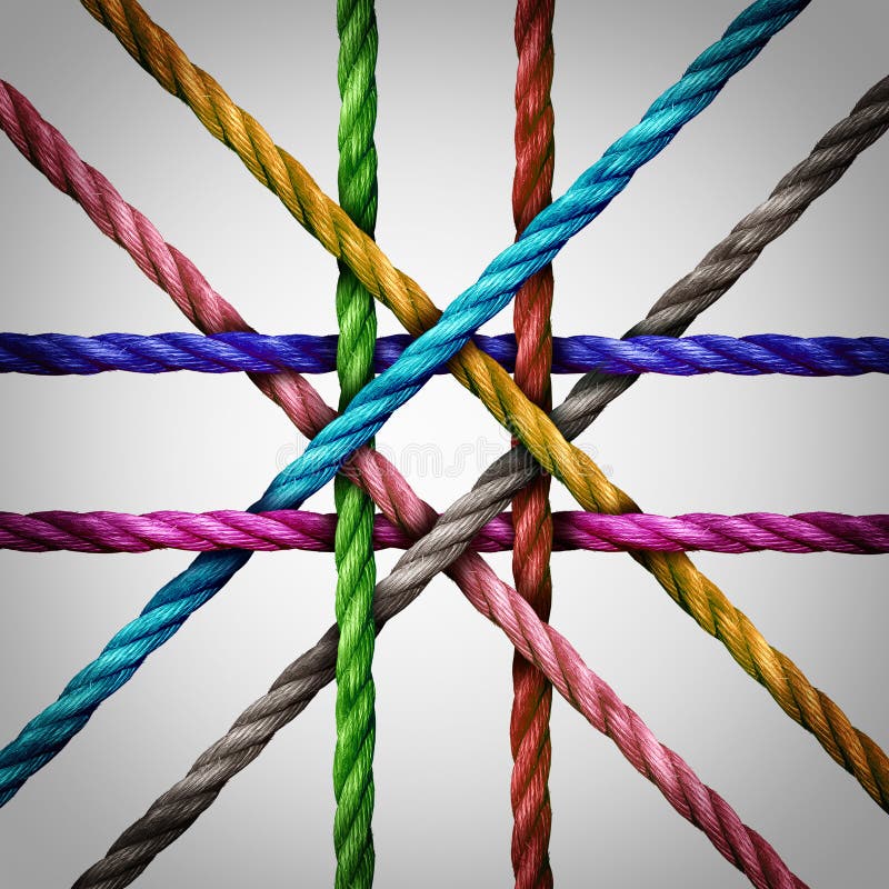 Connected Centralized Networking Stock Illustration - Illustration of ...