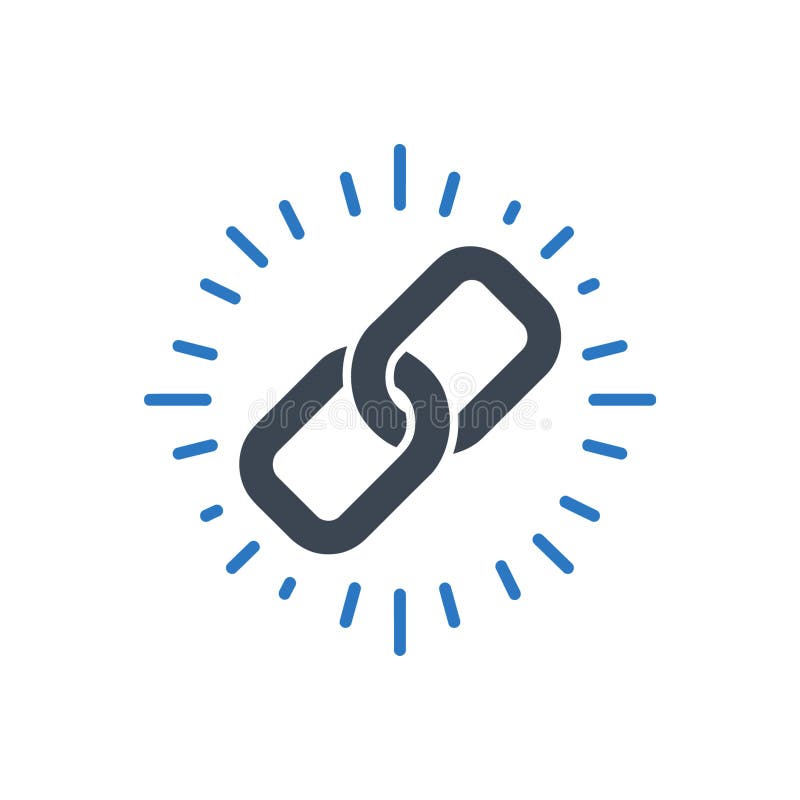 Connected Chain Link Icon stock vector. Illustration of link - 361696480