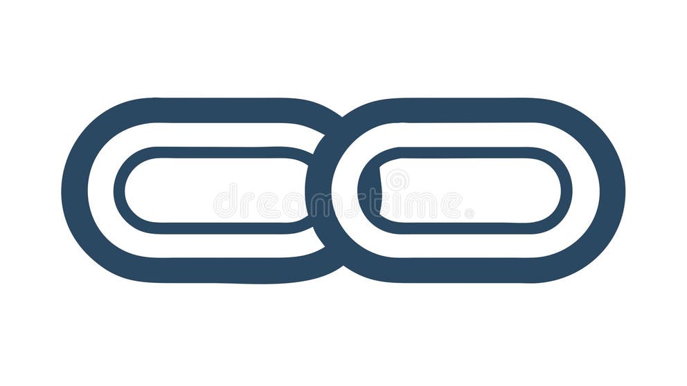 Connected Chain Links Icon, Representing Digital or Physical Bonds ...