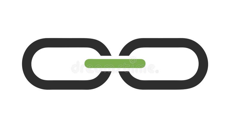 Connected Chain Links, Representing Link or Connection, Vector Design ...