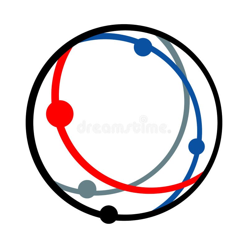 Connected Circle Vector Illustration. Technology Abstract Dot ...