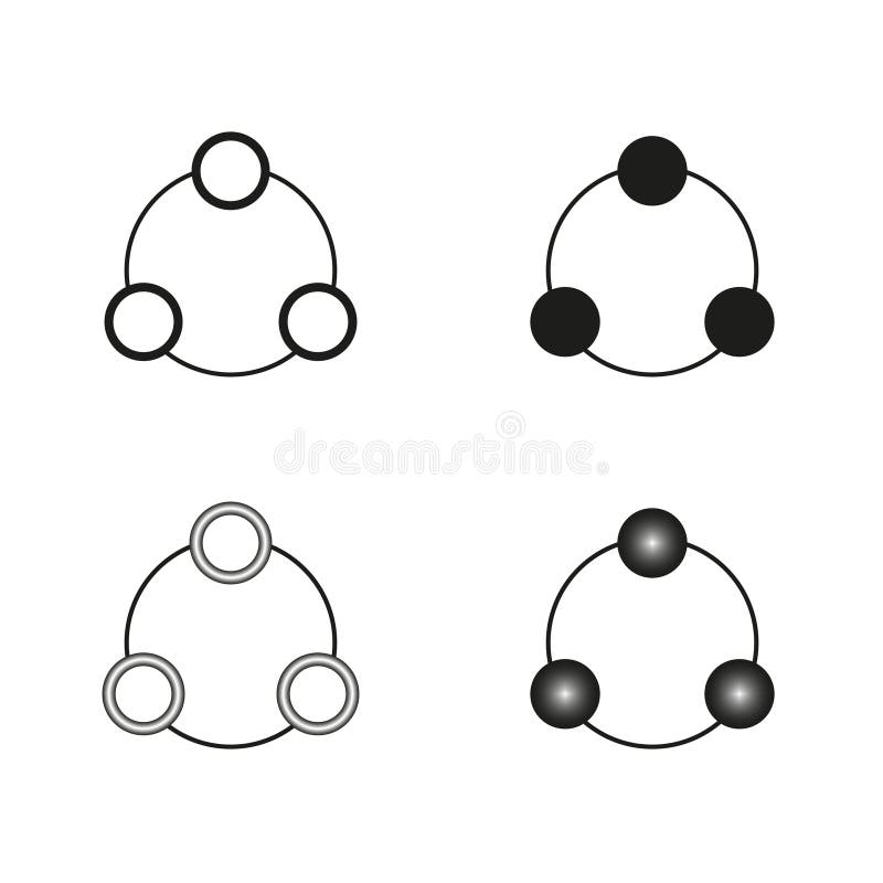 Connected Circles Symbol. Geometric Network Shapes. Abstract Design ...