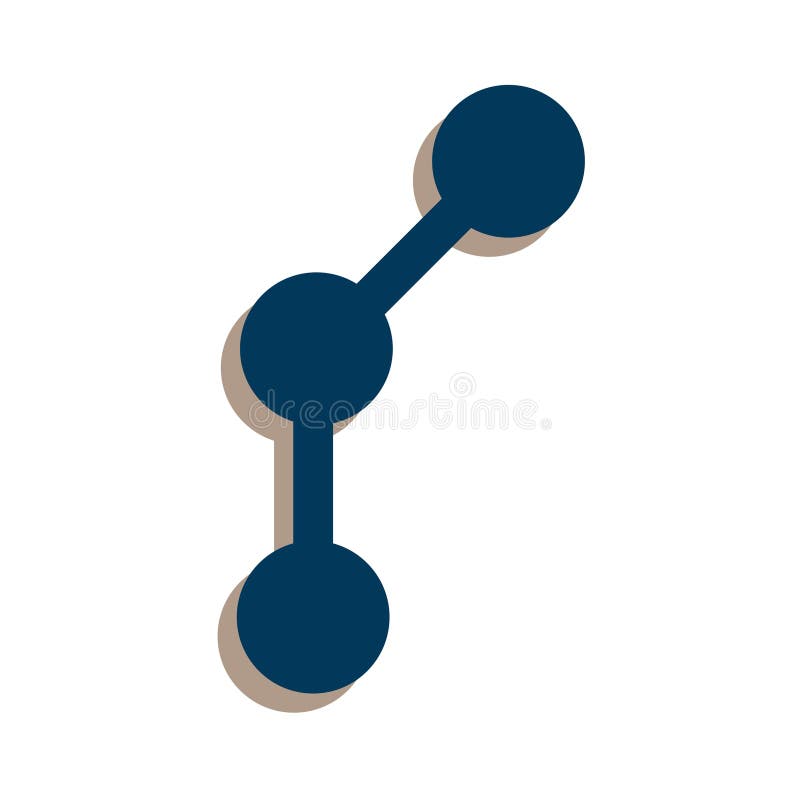 Connected Circles Vector. Network Connectivity Icon. Flat Design Style ...