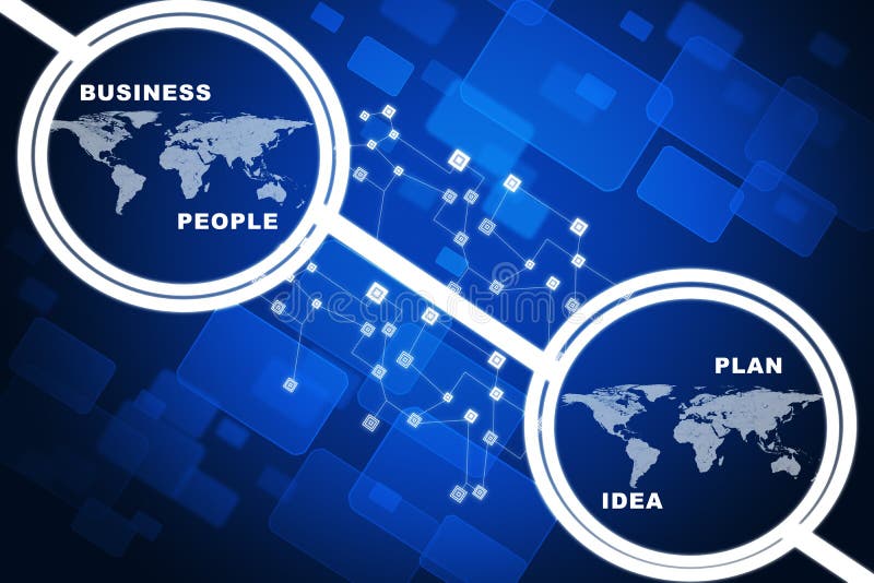 Connected Circles with Season Pictograms Placed Around the Plane Stock ...