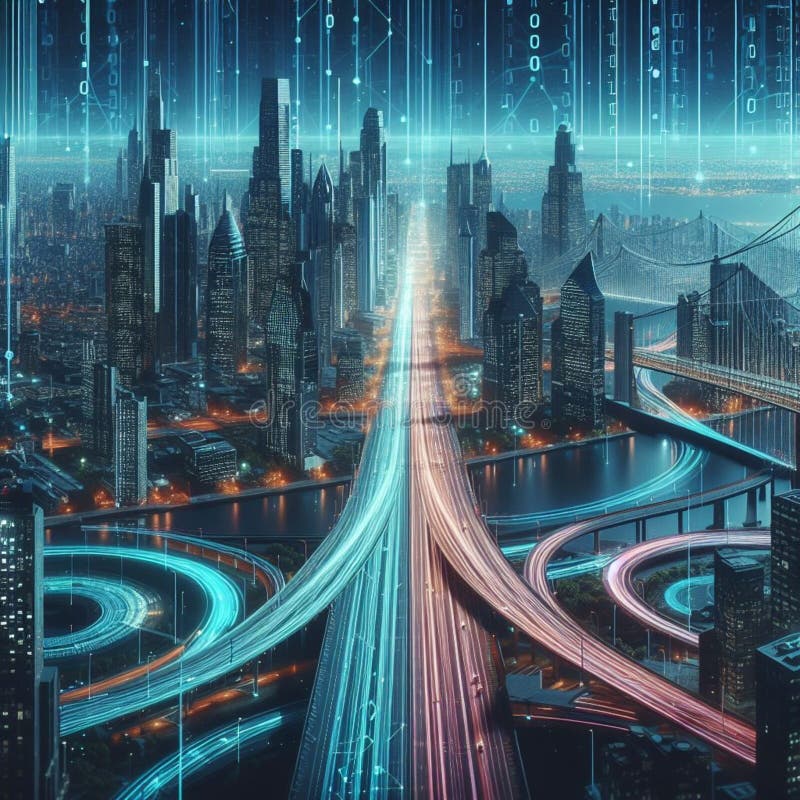 A Connected Cities in the Realm World Stock Illustration - Illustration ...