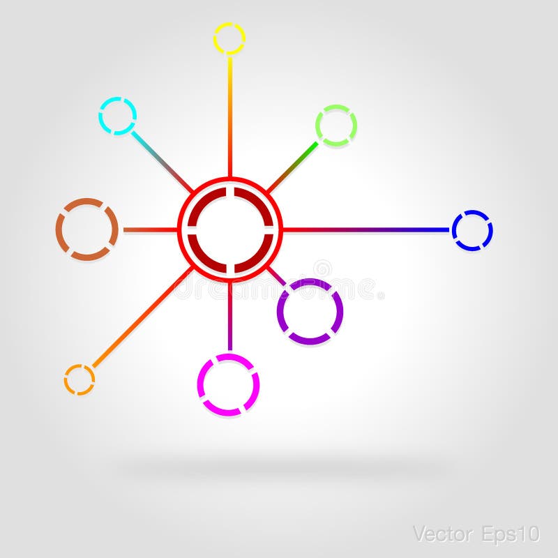 Connected by a Colored Cell Stock Vector - Illustration of molecular ...