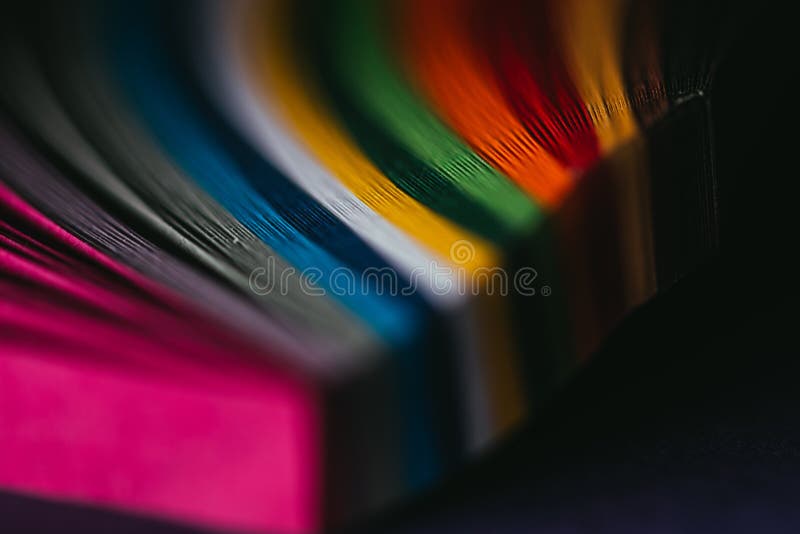 Connected Colored Quilling Paper on Dark Surface Stock Image - Image of ...