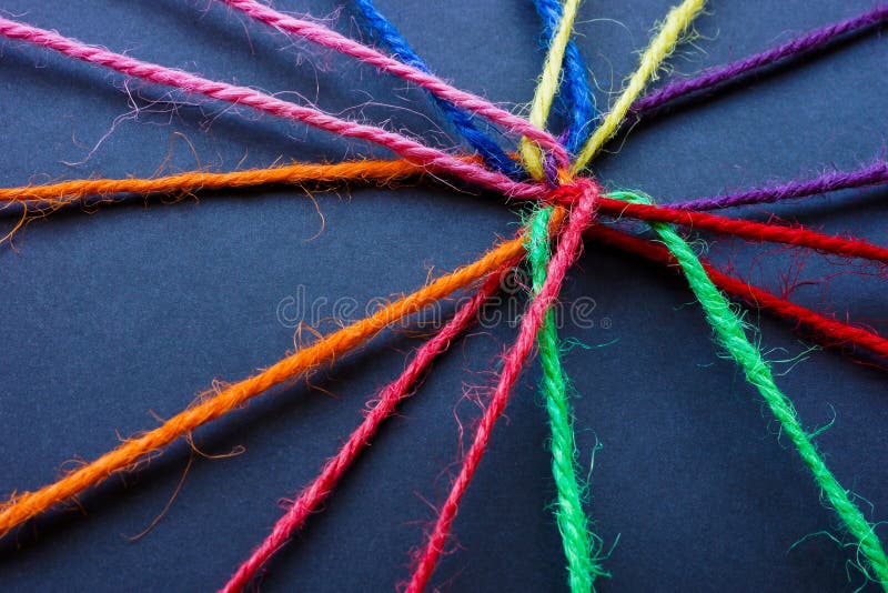 Connected Colored Threads As a Concept of Unity, Teamwork and Diversity ...
