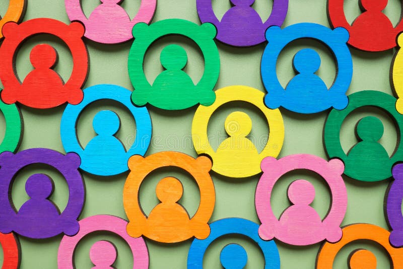 Connected Colorful Figures. Teamwork and Collaboration. Stock Photo ...