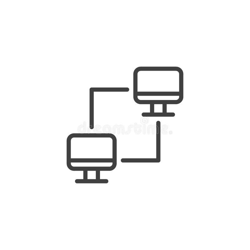 Two connected computers stock vector. Illustration of connection - 26754098 Two connected computers stock vector. Illustration of connection - 26754098