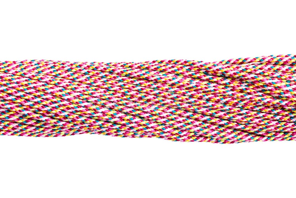 Connected Concept , Different Ropes Tied Isolate on White Stock Photo ...