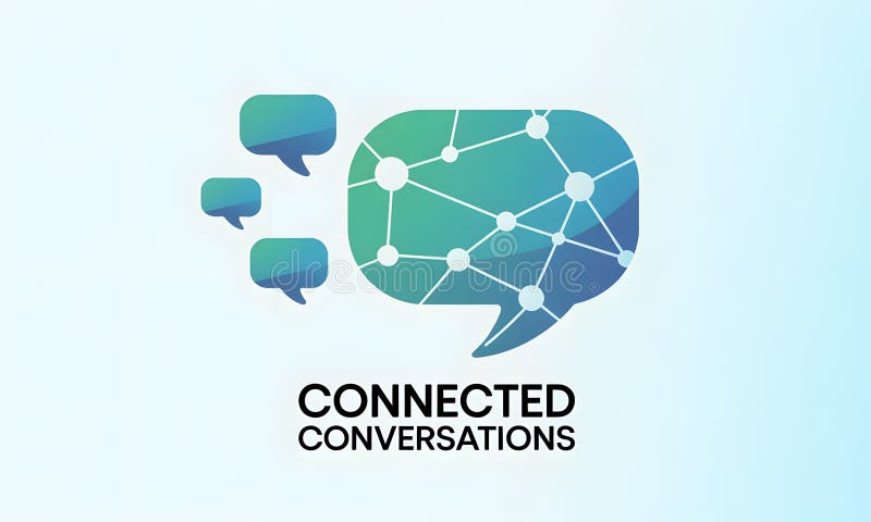 Connected Conversations Logo Stock Illustration - Illustration of ...