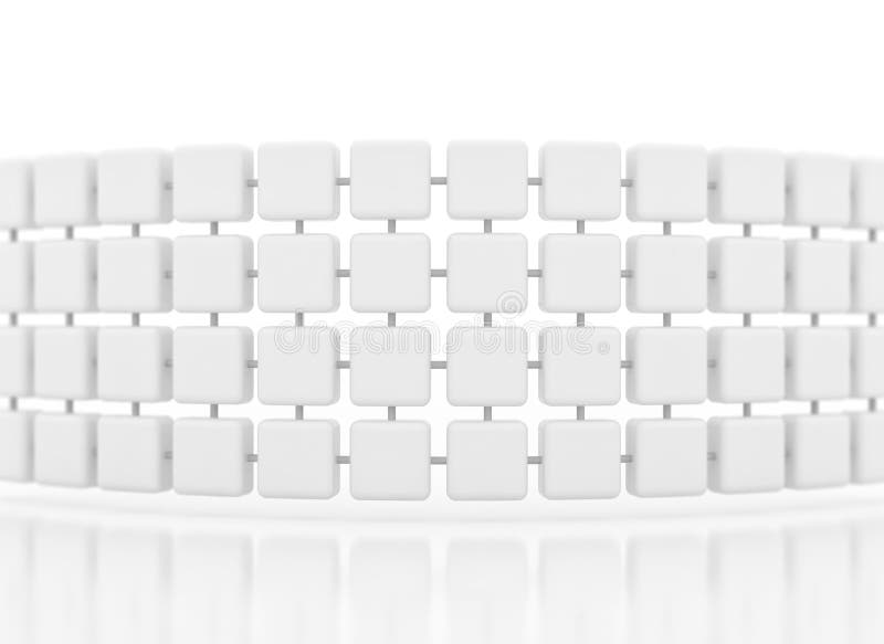 Cubes Network Nodes Connect To Blue Sphere Stock Vector - Illustration ...