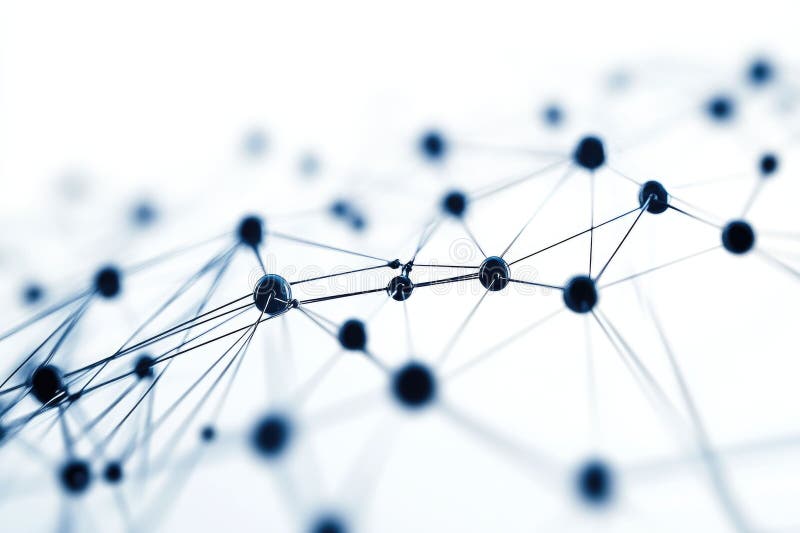 Connecting Network Nodes with Lines Abstract Technology Background ...