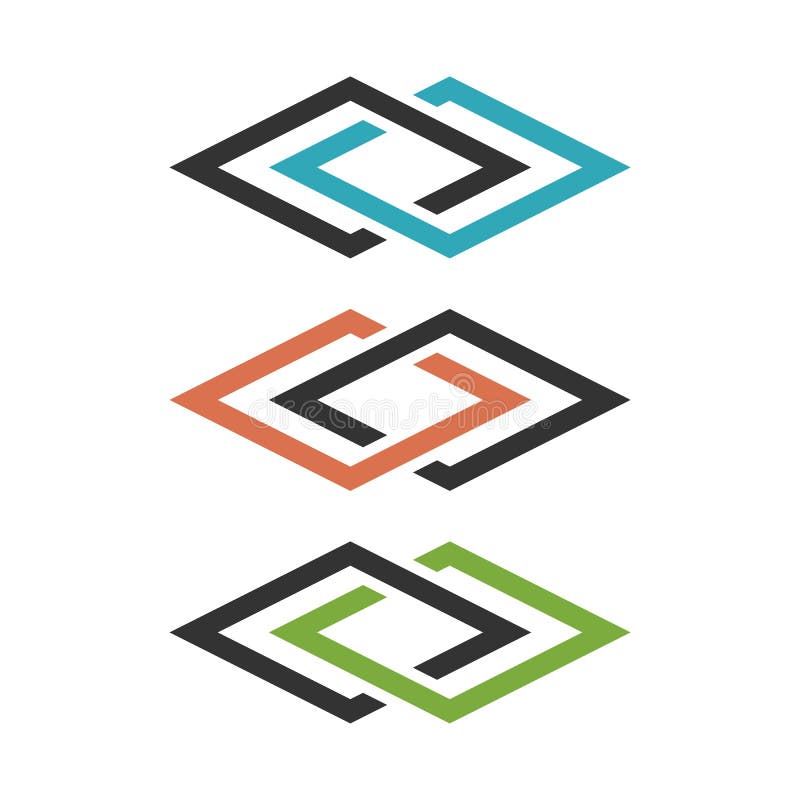 Connected Diamond Line Logo Template Illustration Design. Vector EPS 10 ...