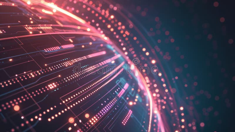 Connected Digital Network. Technology Concept Stock Illustration ...