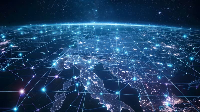 Global Network Technology Future World Communication Concept Stock ...