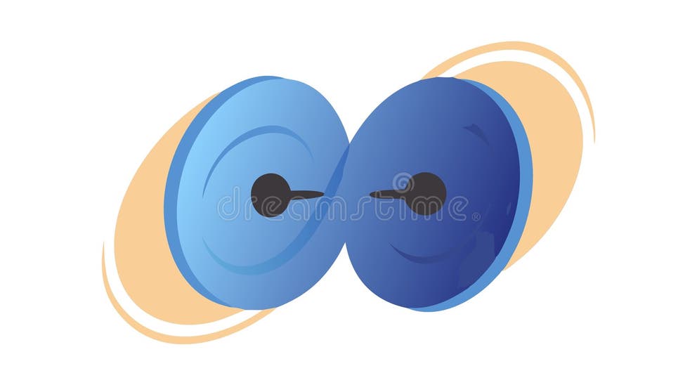 Connected Discs: Interacting Spheres with Energetic Link. Vector Design ...
