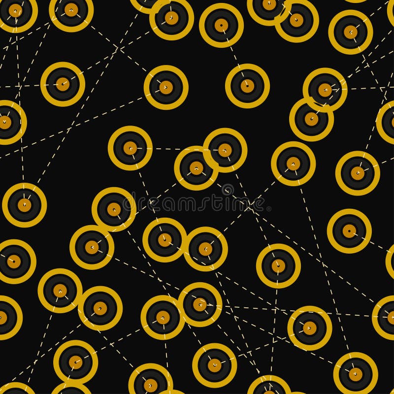 Connected Dots Contrast Seamless Pattern Stock Vector - Illustration of ...