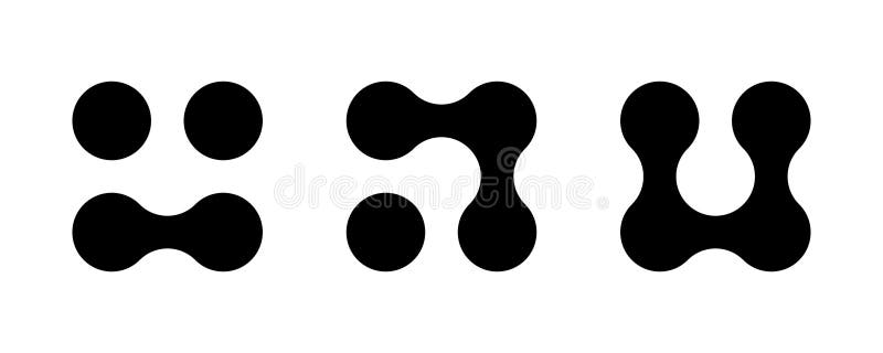 Connected Dots Icon. Circles Pattern Sign. Integration Symbol. Abstract Point Movement Stock ...