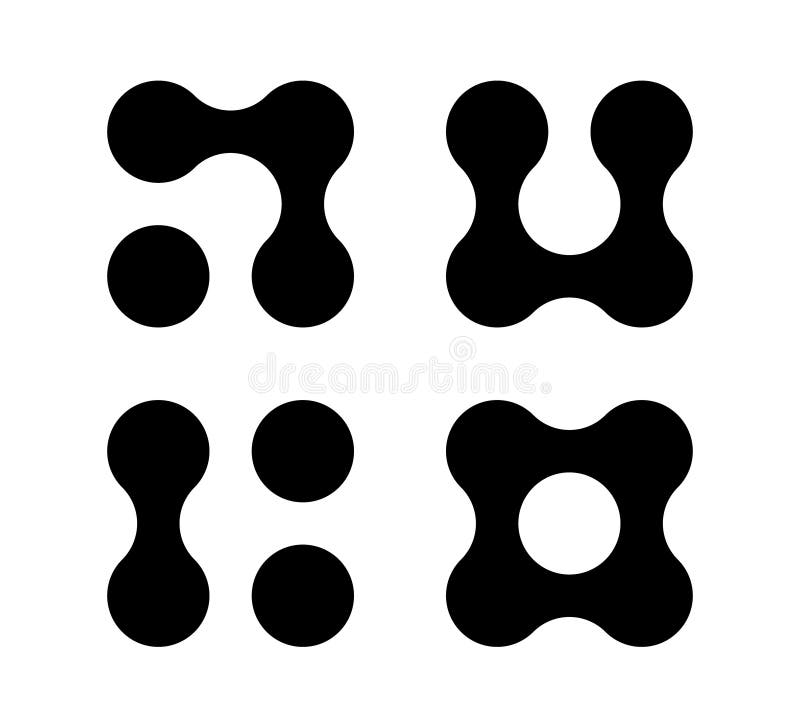 Connected Dots Icon. Circles Pattern Sign. Integration Symbol. Abstract ...