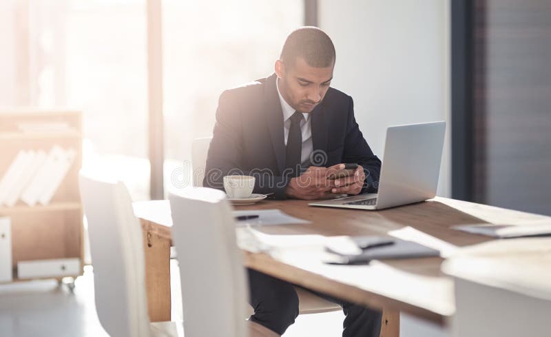 The Connected Employee is a Productive Employee. a Young Businessman ...