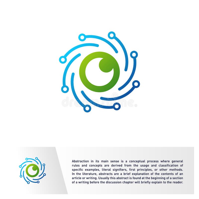 Connected Eye Logo Design Vector Template. Technology Spiral Vision ...