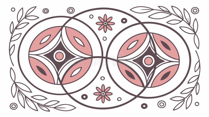 Connected Floral Geometric Patterns, Elegant Circular Designs, Vector ...