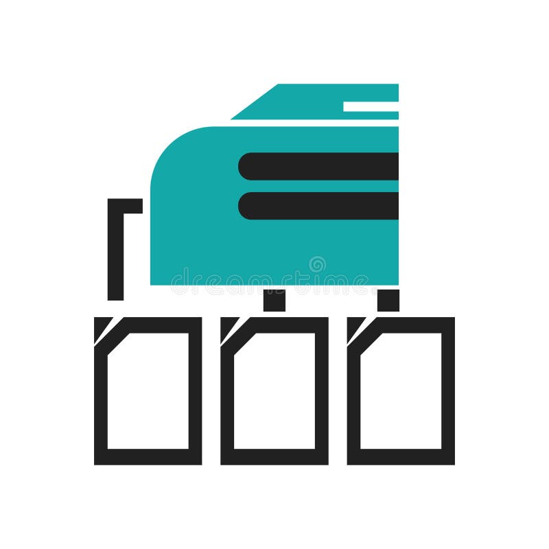 Connected Data Flow Chart Icon Vector Sign and Symbol Isolated on White ...