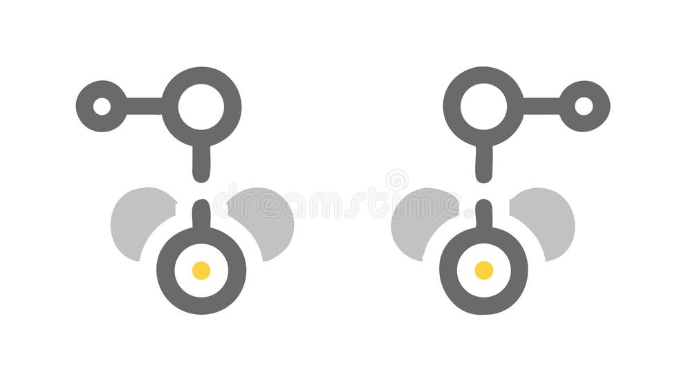 Connected Gear or Settings Icon, Technology and Functionality, Vector ...