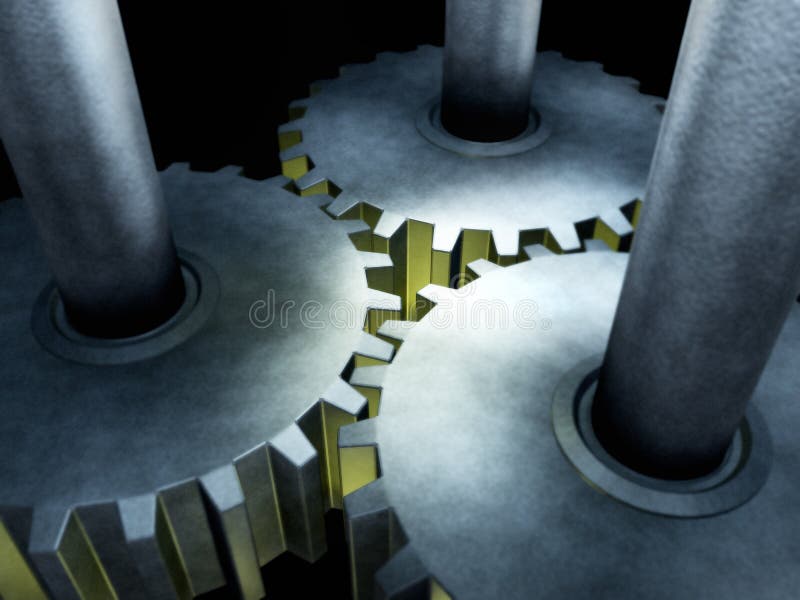 Connected gears stock illustration. Illustration of collaboration - 274733