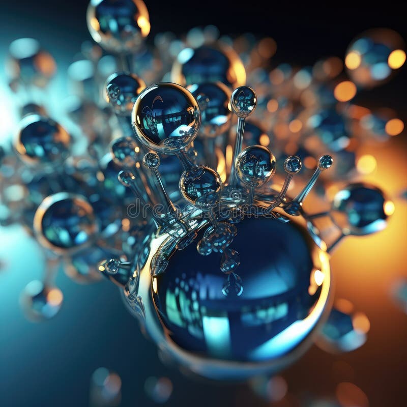 Connected Glass Bubbles Molecule Wallpaper, Abstract, Creativity ...