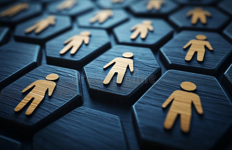 A Connected Group of Employees Including Many Staff Members Stock Image ...