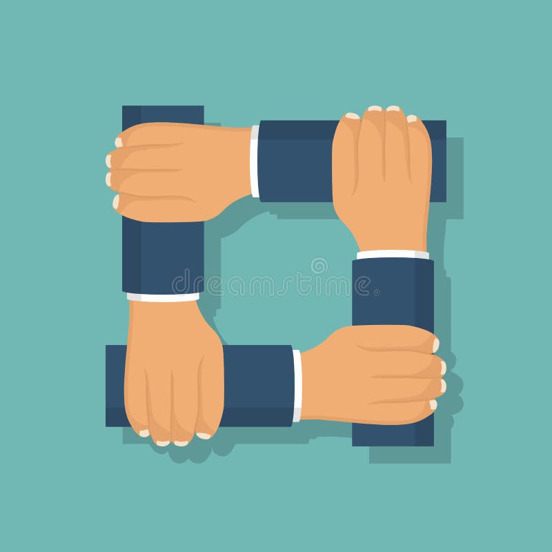 Connected Hands Icon Isolated on Background Stock Vector - Illustration ...