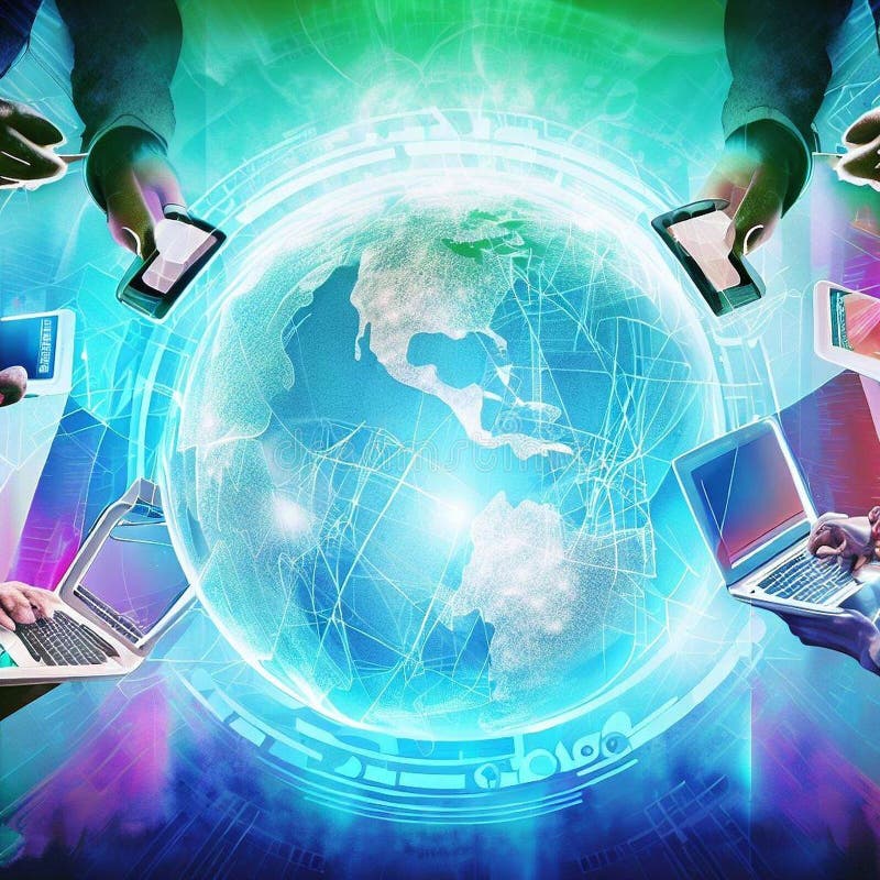 Connected Horizons: Embracing Unity in the Digital Age Stock ...